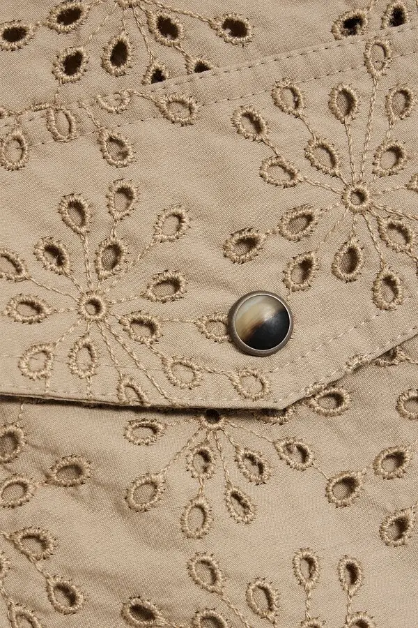 Brunello Cucinelli Broderie Anglaise Cotton Shirt