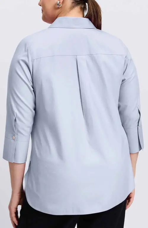 Foxcroft Madison Non-iron Three-quarter Sleeve Cotton Shirt