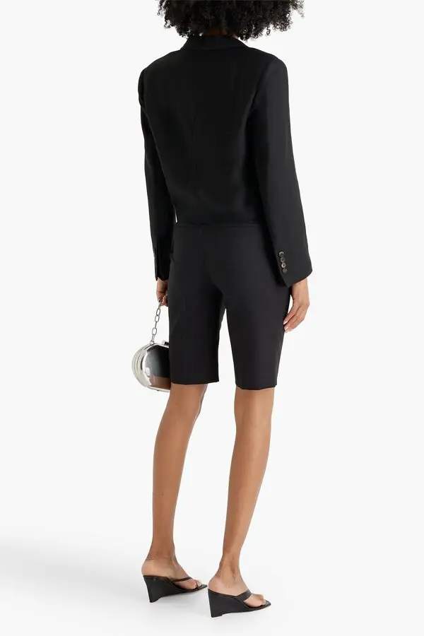Brunello Cucinelli Cropped Twill Blazer - Black