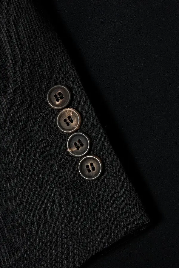 Brunello Cucinelli Cropped Twill Blazer - Black
