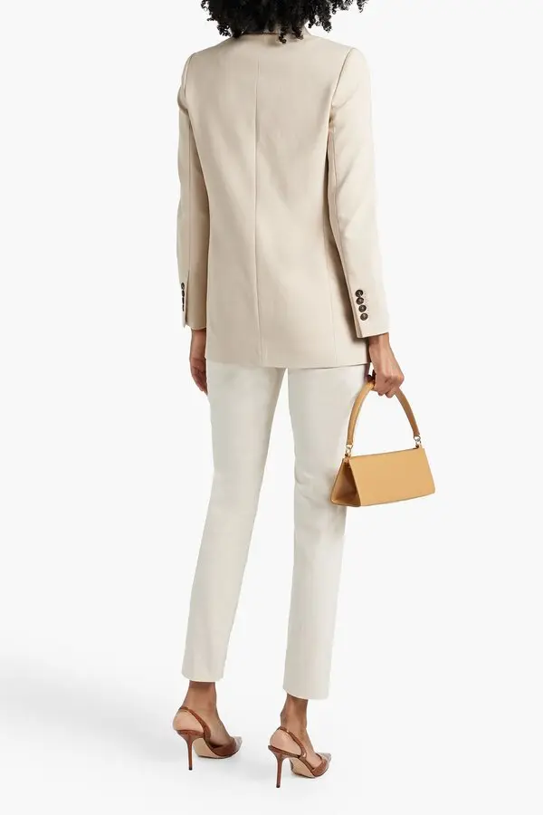 Brunello Cucinelli Bead-embellished Cotton-blend Blazer - Beige