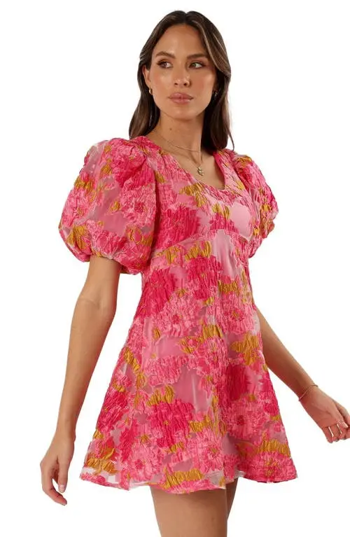 PETAL & PUP Jordin Floral Puff Sleeve Mini Dress