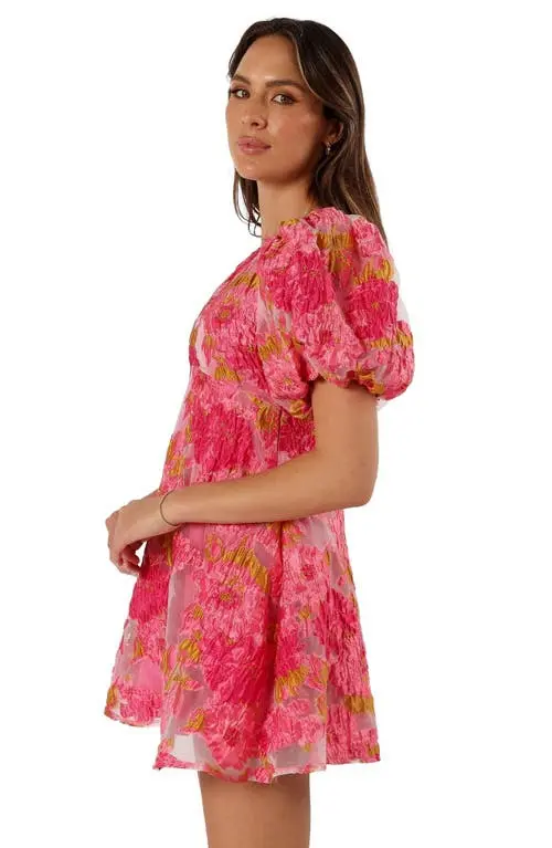 PETAL & PUP Jordin Floral Puff Sleeve Mini Dress