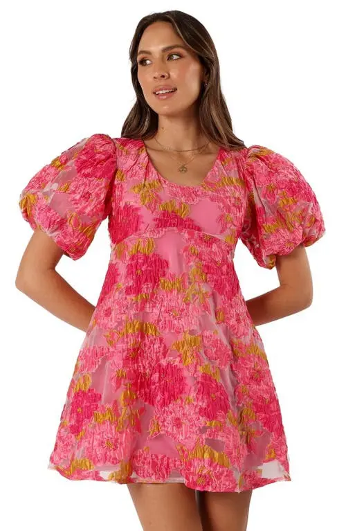 PETAL & PUP Jordin Floral Puff Sleeve Mini Dress