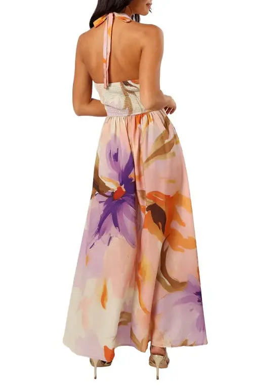 PETAL & PUP Marie Floral Halter Maxi Dress