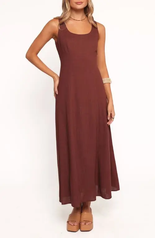 PETAL & PUP Tatum Sleeveless Linen Blend Maxi Dress