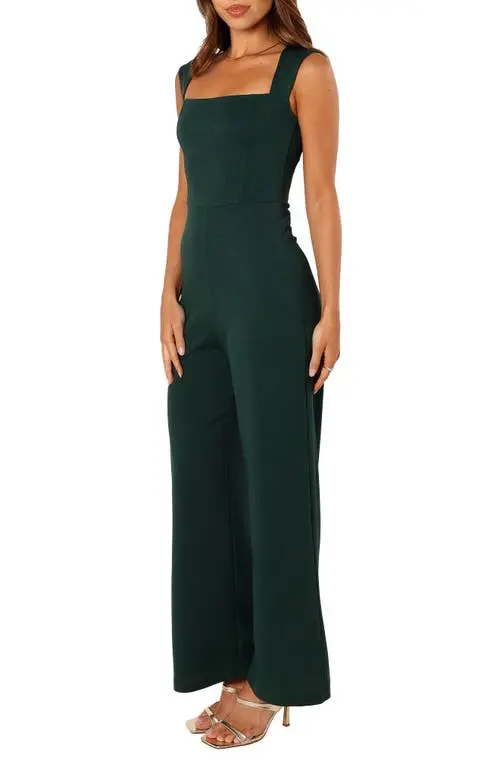PETAL & PUP Iris Square Neck Jumpsuit