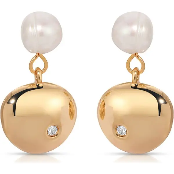 Ettika Pebble Drop Earrings - Gold