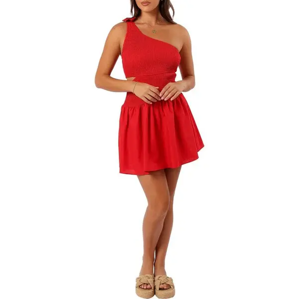 PETAL & PUP Allison One-shoulder Mini Dress