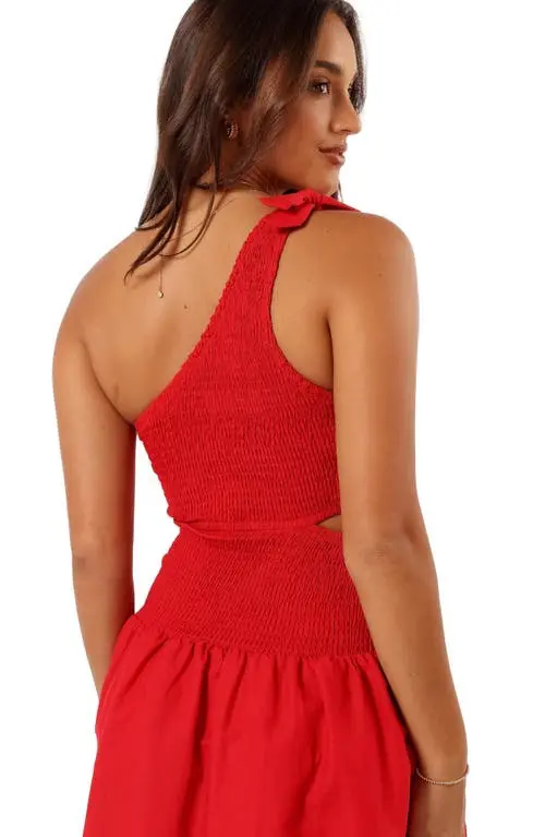 PETAL & PUP Allison One-shoulder Mini Dress