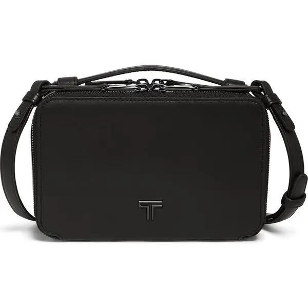 Tumi Myla Leather Crossbody Bag - Black/ Gunmetal