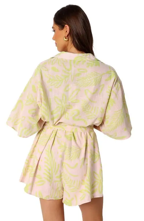 PETAL & PUP Dolce Cotton Romper - Citrus