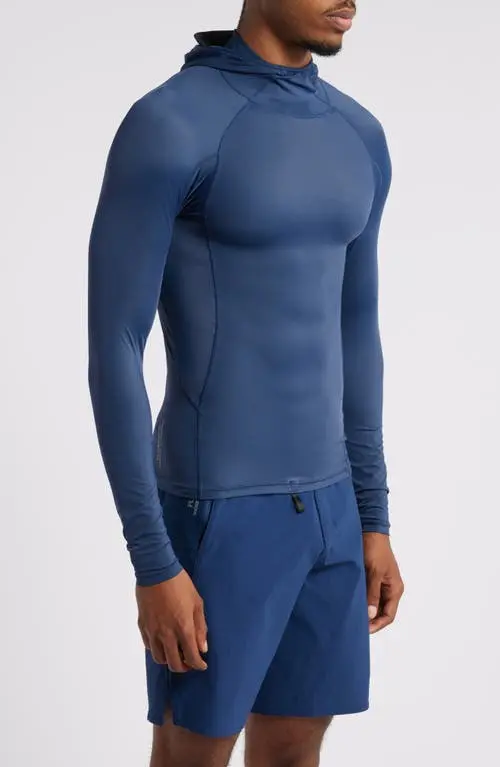FLORENCE Long Sleeve Hooded Rashguard - Dark Navy