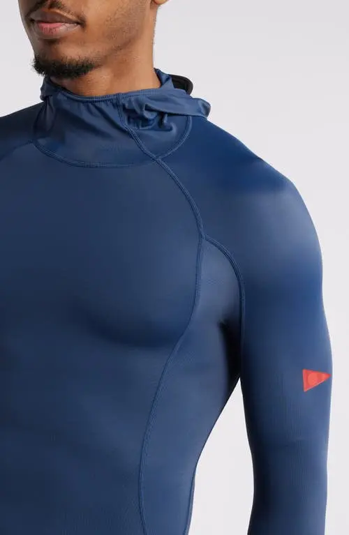 FLORENCE Long Sleeve Hooded Rashguard - Dark Navy