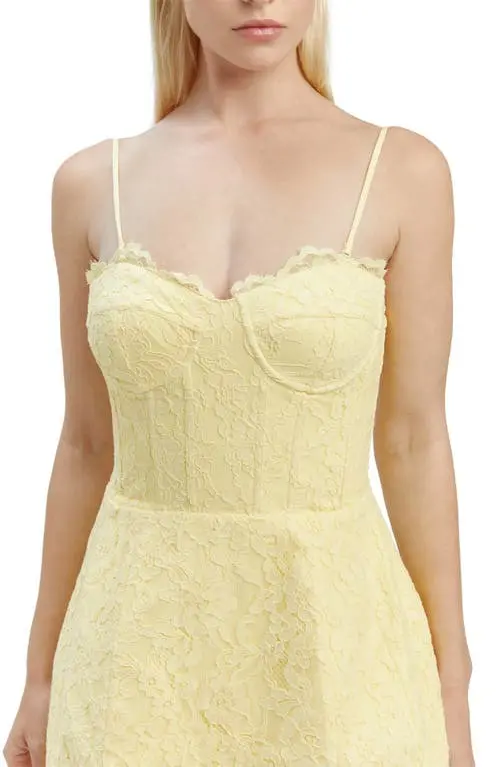 Bardot Clarina Lace Minidress - Canary Yellow | Editorialist