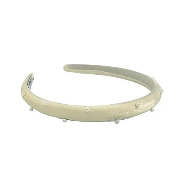 HEADBANDS OF HOPE Padded Pearl Headband - White