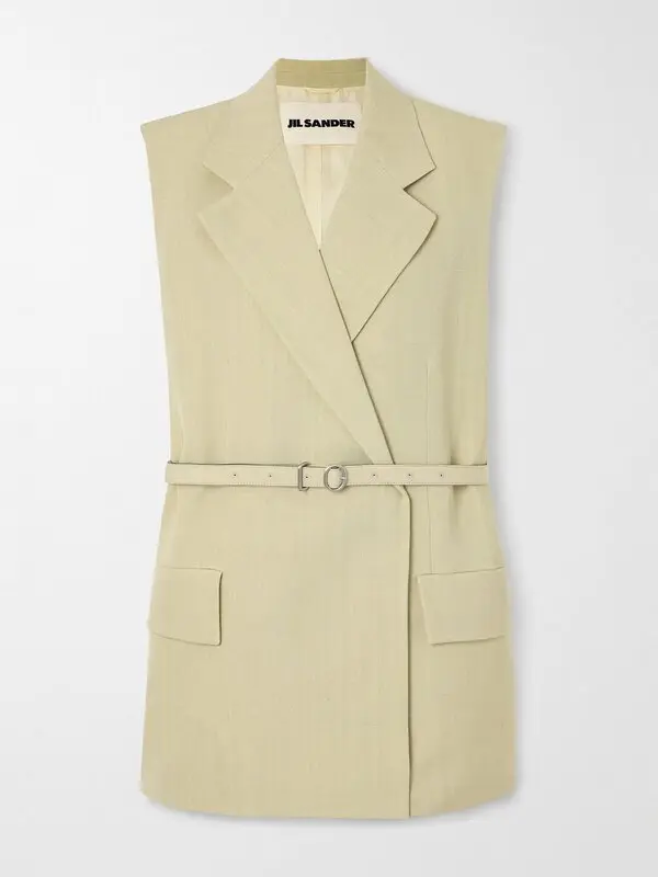 JIL SANDER Belted Woven Vest