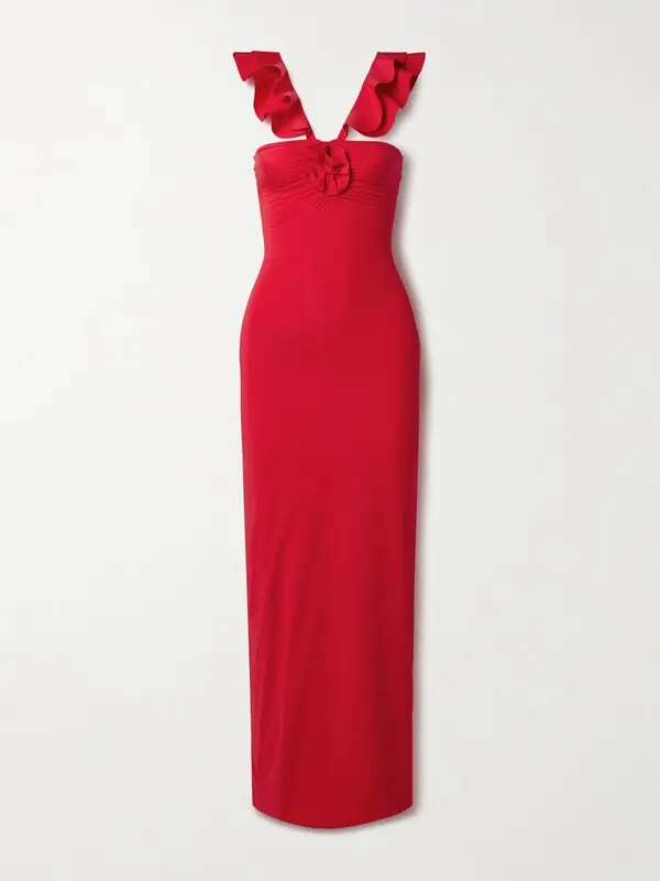 MAYGEL CORONEL Sortilegio Appliquéd Maxi Dress