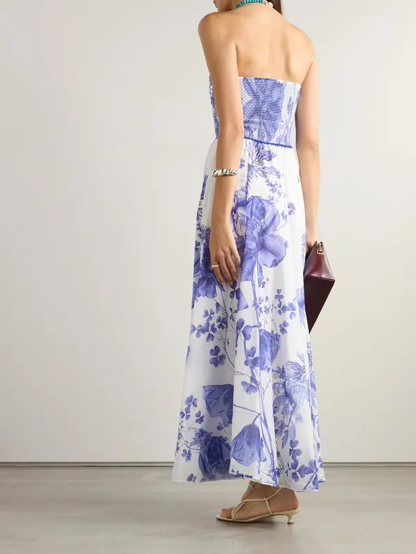 Charo Ruiz Ibiza Kolay Floral-print Maxi Dress - Blue