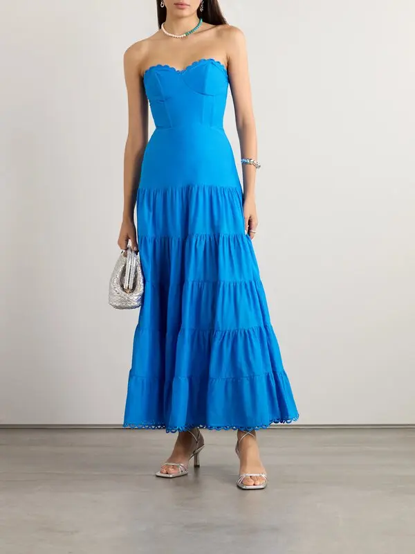 Charo Ruiz Ibiza Danny Strapless Maxi Dress In Blue - 70% Off | Editorialist