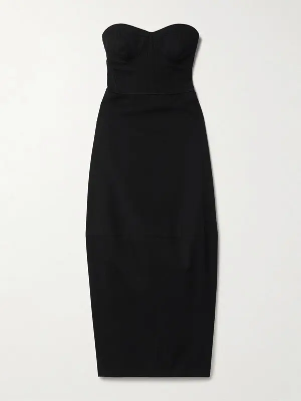 FFORME Jett Strapless Wool-blend Dress