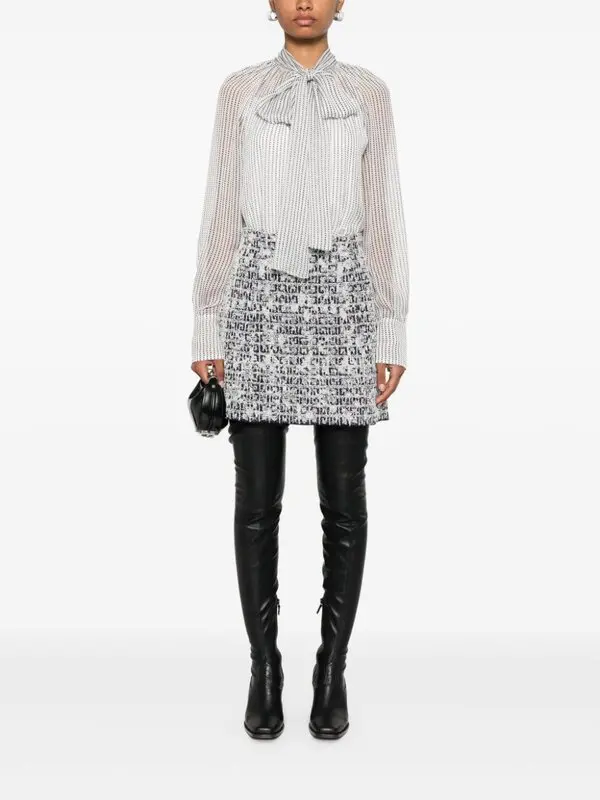 Givenchy Polka-dot Silk Blouse - White
