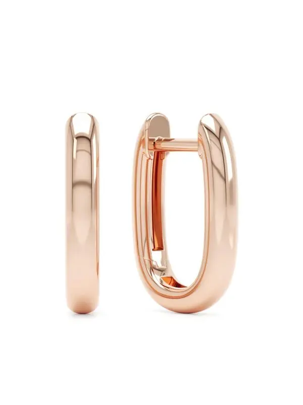 LOEV 14kt Rose Gold Allday Hoop Earrings - Pink
