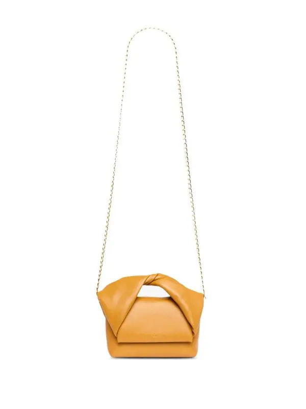 JW Anderson Small Twister Leather Tote - Brown