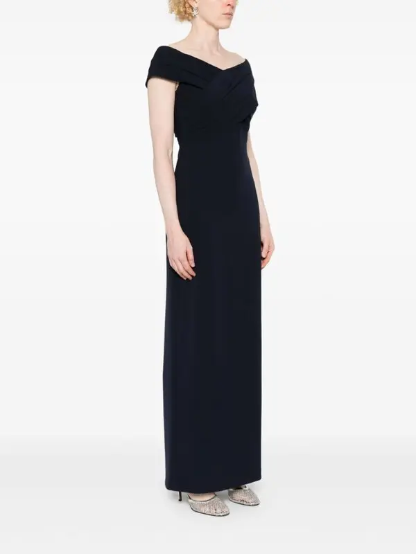 Ralph Lauren Off-shoulder Crepe Gown