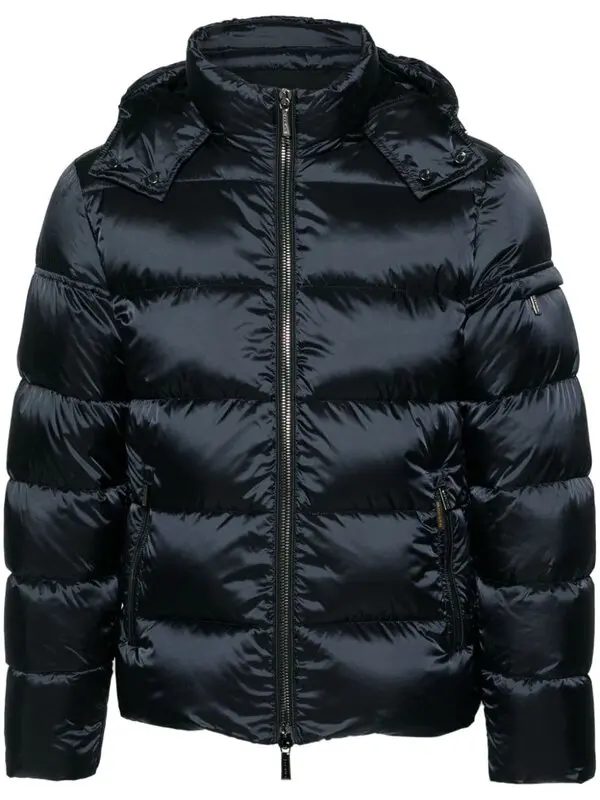 MOORER Brett-sh Hooded Down Jacket - Blue