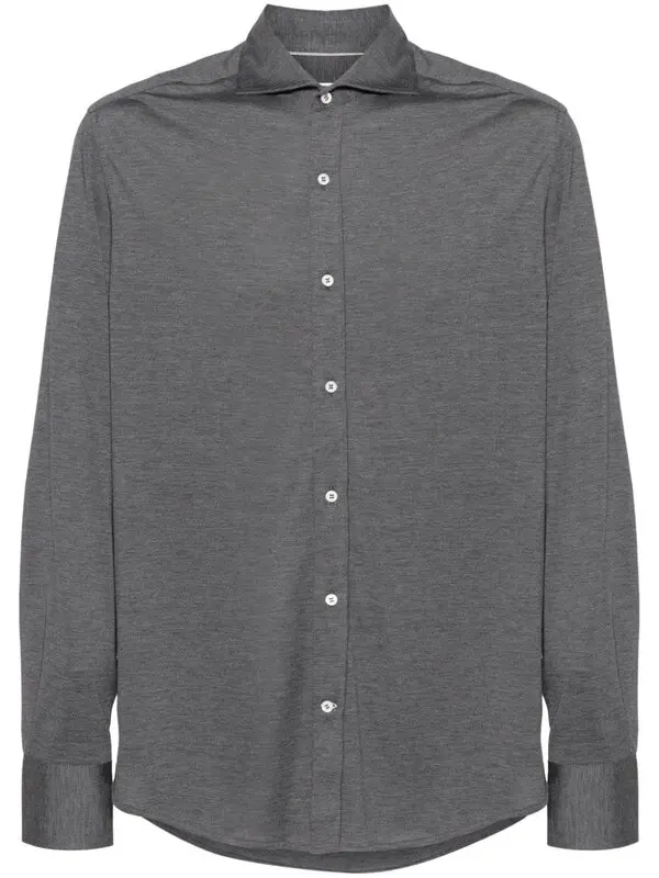 Brunello Cucinelli Mélange Jersey Shirt - Grey