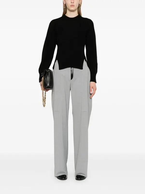 Alexander McQueen Corset-style Ribbed Jumper - Black