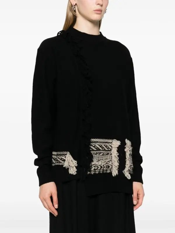 Y’s Fringed Asymmetric Jumper