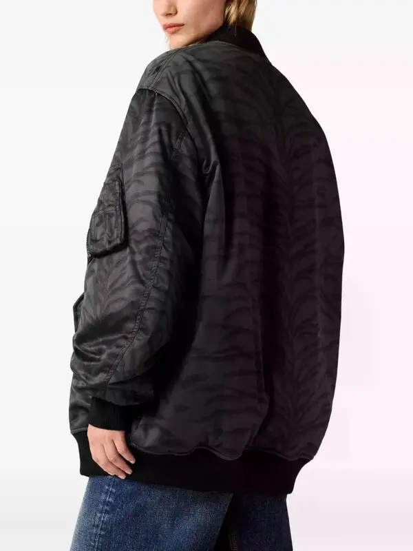 Stella McCartney Tiger-print Bomber Jacket - Black