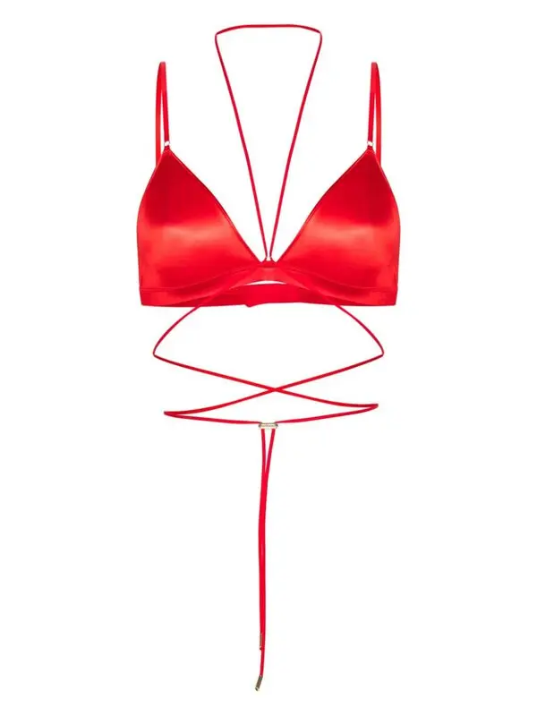 MAISON CLOSE French Kiss Triangle Bra - Red