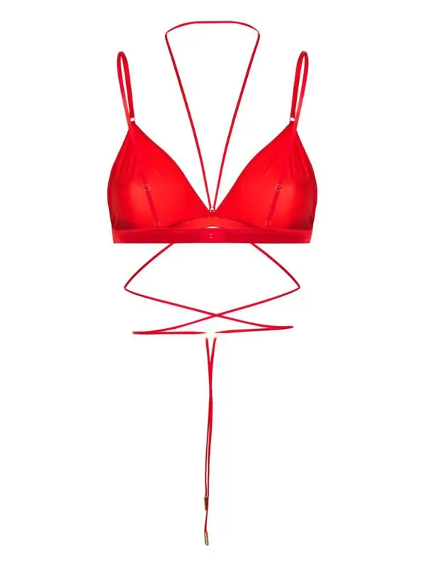 MAISON CLOSE French Kiss Triangle Bra - Red
