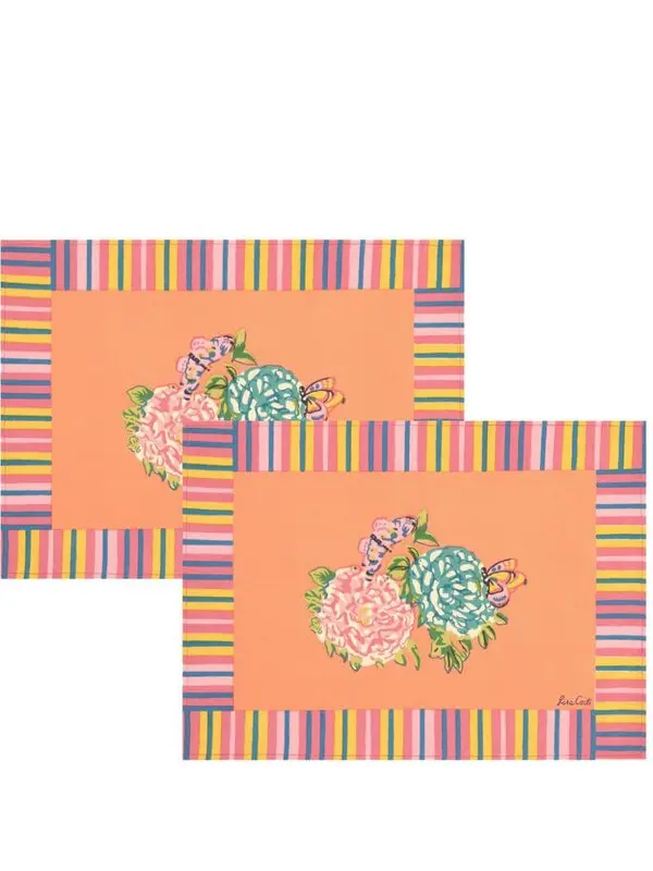 LISA CORTI Kandem Queen Peach Placemat - Orange