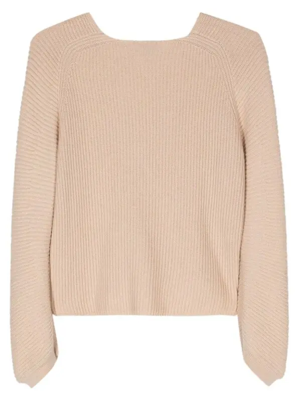 FORTE_FORTE Boat-neck Ribbed Jumper
