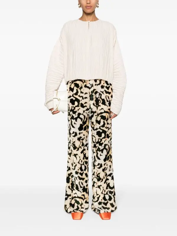 FORTE_FORTE Long-sleeve Pleated Blouse
