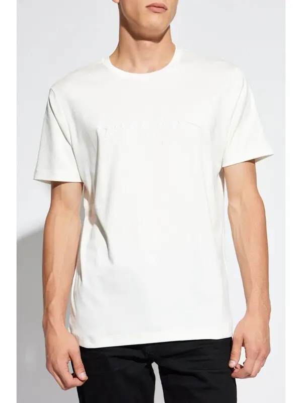 Giorgio Armani Logo-embroidered T-shirt - White