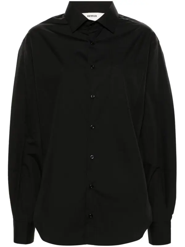 BETTTER Asymmetric Poplin Shirt