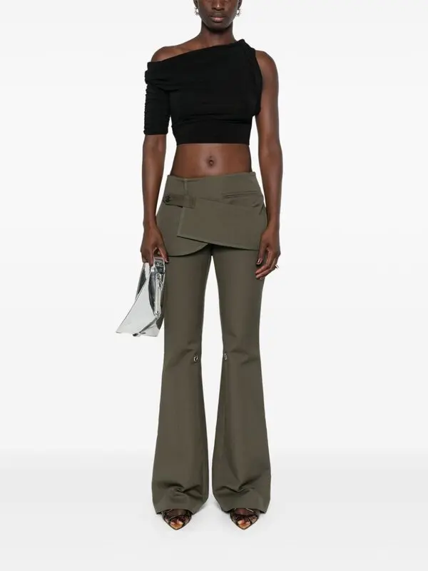 COURREGES Layered-skirt Bootcut Trousers
