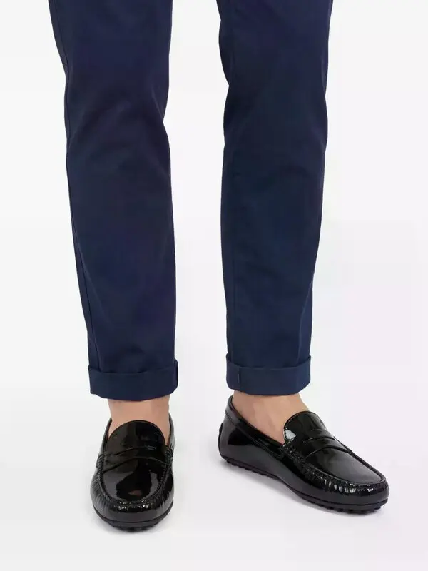 TOD'S City Gommino Patent-leather Loafers - Black
