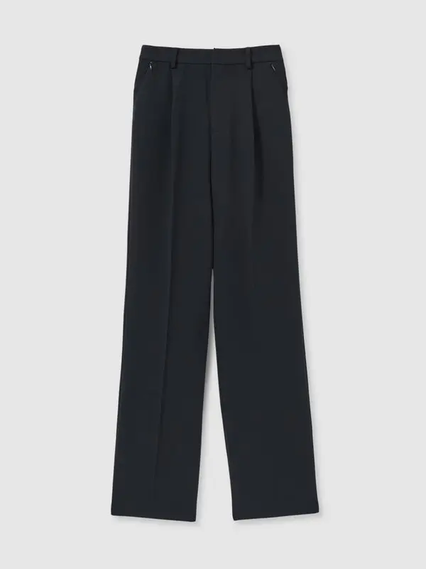 Good American High Rise Pleat Front Trousers