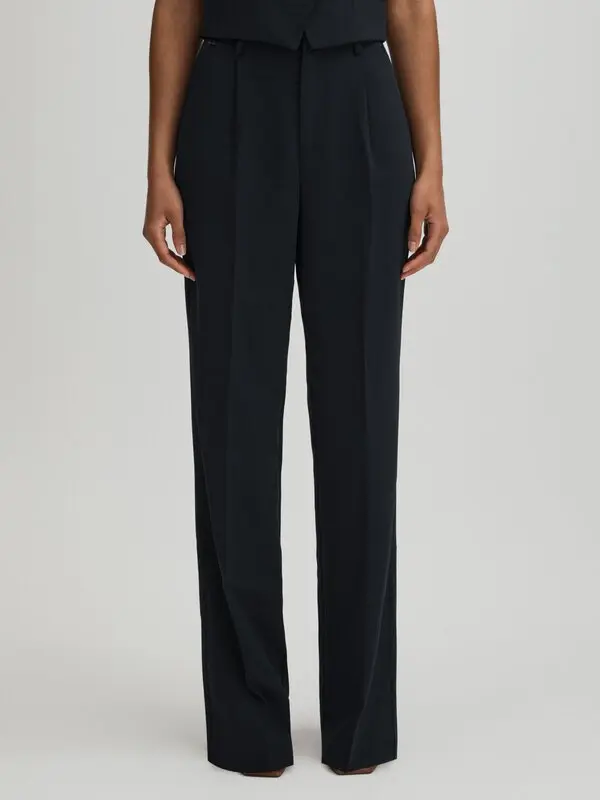 Good American High Rise Pleat Front Trousers