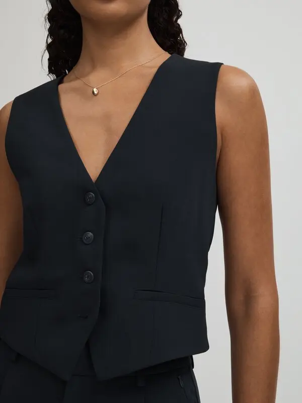 Good American Single-breasted Twill Waistcoat