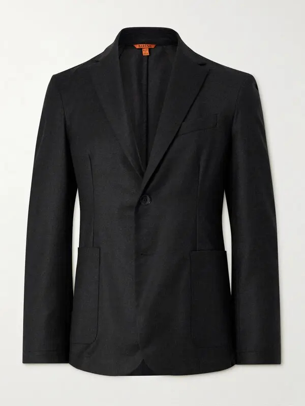 Barena Venezia Borgo Stretch-wool Flannel Suit Jacket - Black