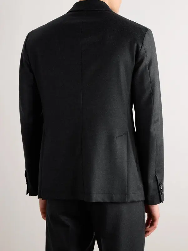 Barena Venezia Borgo Stretch-wool Flannel Suit Jacket - Black