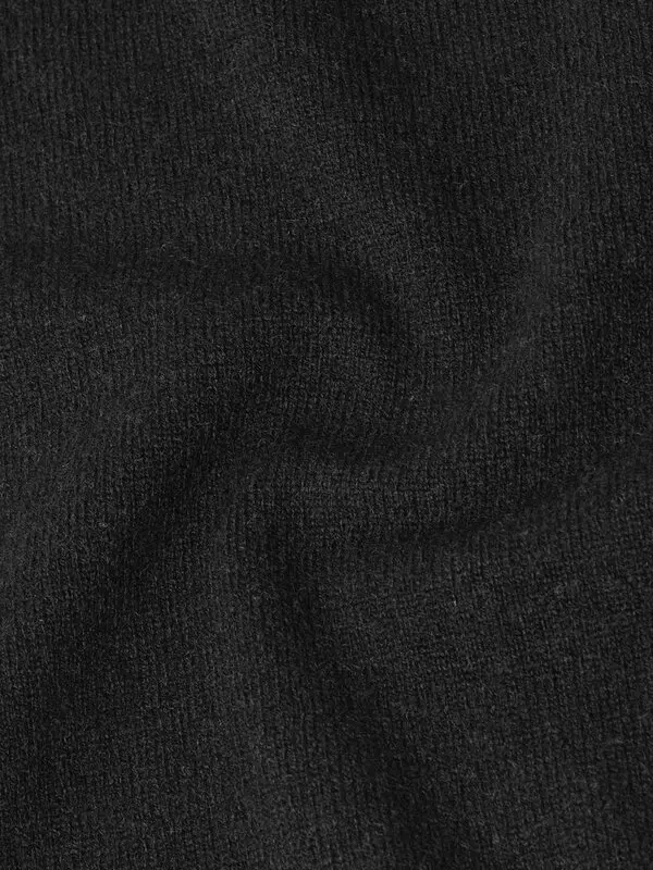 Zegna Slim-fit Wool And Cashmere-blend Polo Shirt - Black