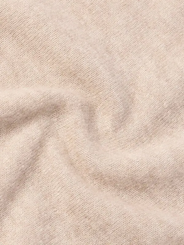 Loro Piana Brushed Cashmere And Silk-blend Sweater - Neutrals